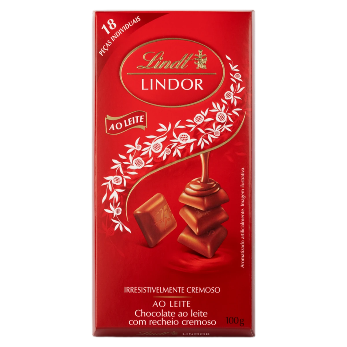 Choc Barra Lindt Tab 100g Lindor Milk Single | torre_supermercado